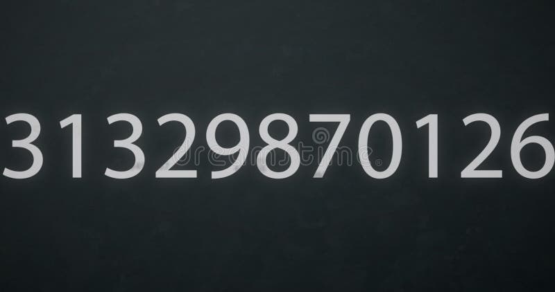 Multiple White Numbers Rising Growing Changing Animation. Stock Video ...