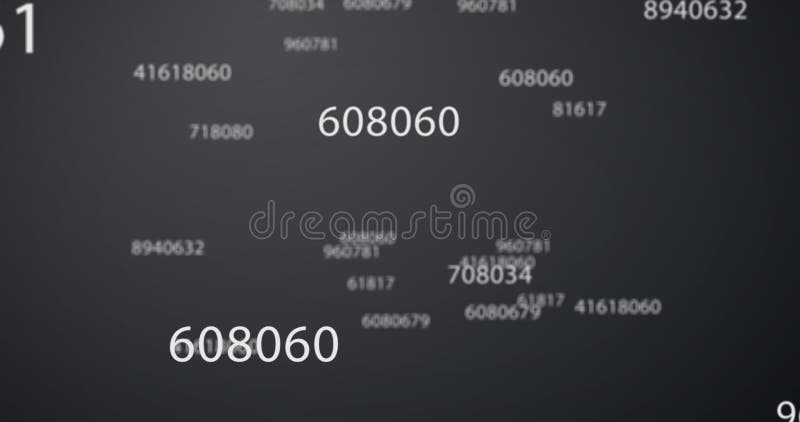 Multiple White Numbers Rising Growing Changing Animation. Stock Footage ...