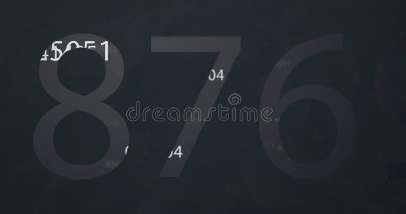 Multiple White Numbers Rising Growing Changing Image. Stock ...