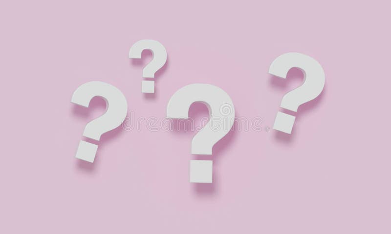 Multiple White Question Marks on Pink Background Stock Image - Image of ...