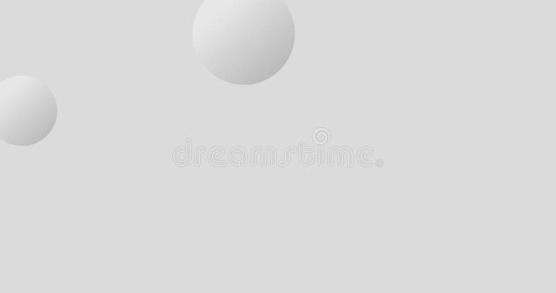 Multiple White Spheres Bouncing on Solid Gray Background. Gray ...