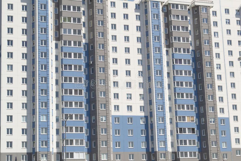 Multiple Windows on a Large Building in the City Stock Photo - Image of ...