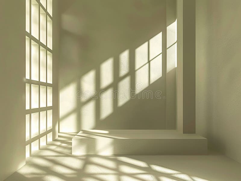 Room Filled with Windows and Bright Light Stock Illustration ...