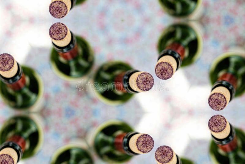 Multiple Wine Bottle with Wine Cork Stock Image - Image of material ...