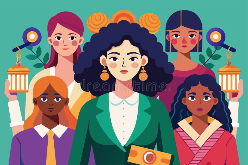 Multiple Women Standing Closely Next To Each Other in a Group Setting ...