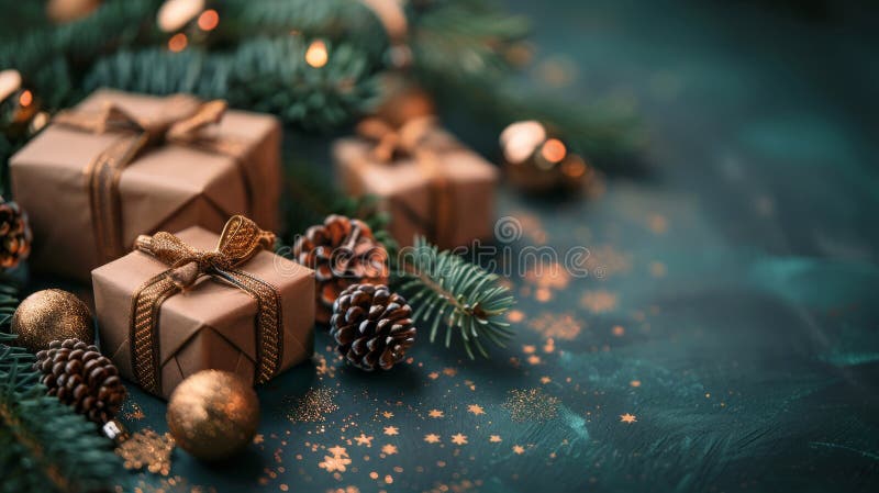 Group of Wrapped Presents on Table Stock Image - Image of colorful ...