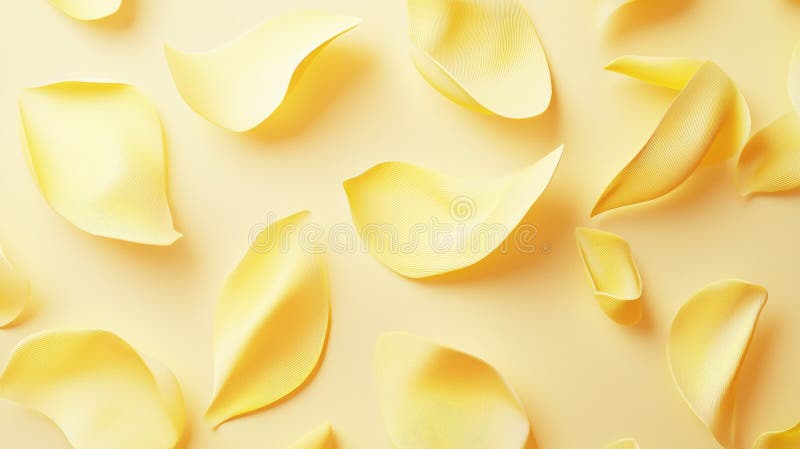 Multiple Yellow Petals are Delicately Arranged on a Matching Pastel ...