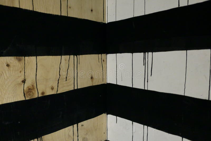 Multiplex Wall with Two Stripes of Black Paint Stock Image - Image of ...