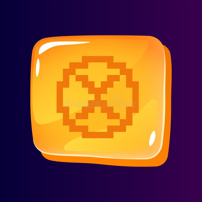 Multiplication Action Glossy Ui Button with Pixelated Color Icon Stock Vector - Illustration of ...