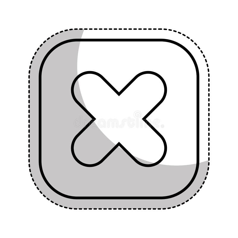 Multiplication Button Symbol Isolated Icon Stock Illustration ...