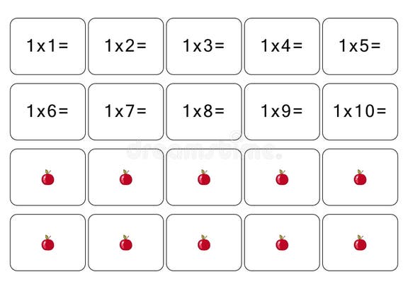 Multiplication and Division Table of 1. Maths Card with an Example ...