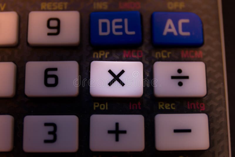 Multiplication Key of the Keyboard of a Scientific Calculator Stock ...