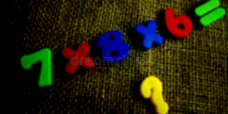 Multiplication Numerical Digit Presentation on Golden Background Stock ...