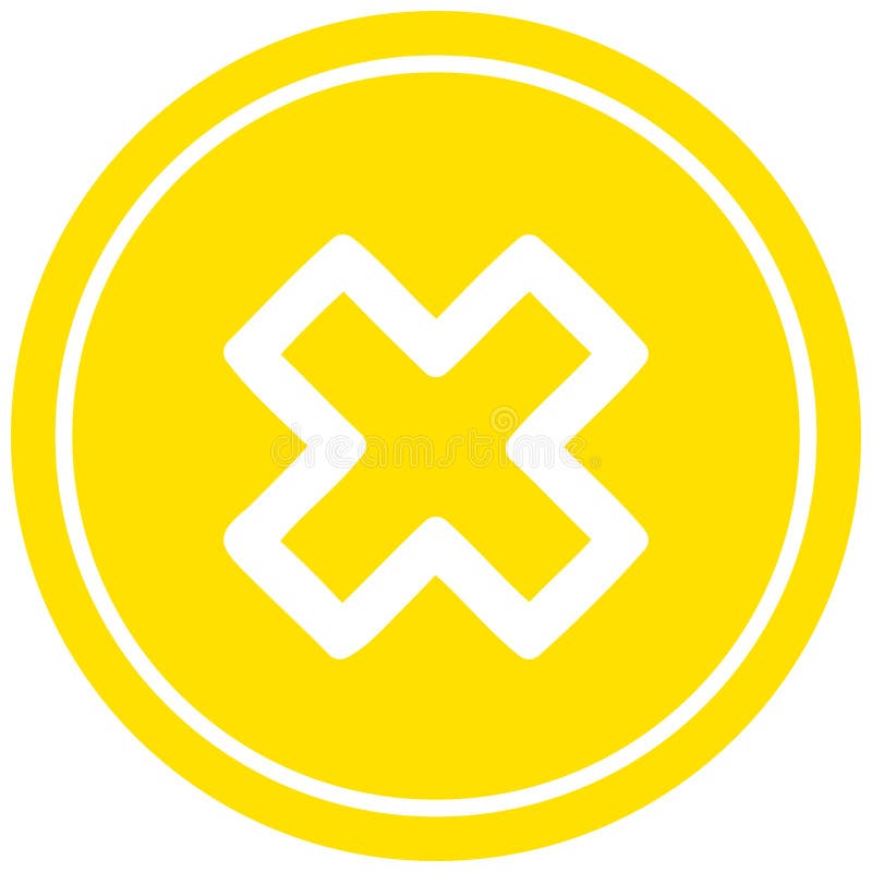 Multiplication Sign Circular Icon Stock Vector - Illustration of sign ...