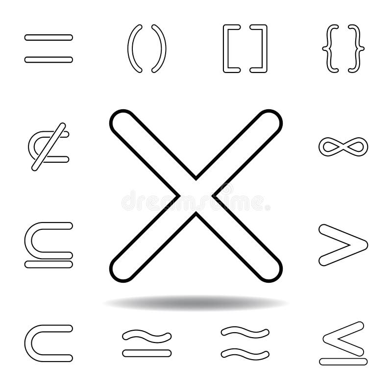 Multiplication Sign Icon in Badge Style. One of Web Collection Icon Can ...