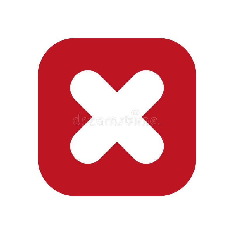 Multiplication Symbol Button Isolated Icon Design Stock Illustration ...