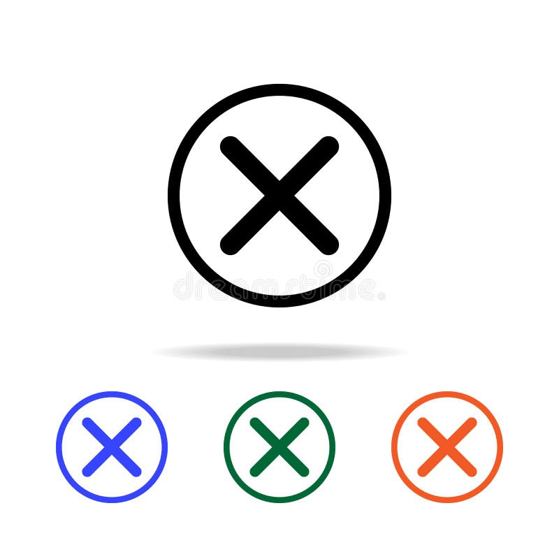 Multiplication Symbol Icon. Elements of Simple Web Icon in Multi Color ...