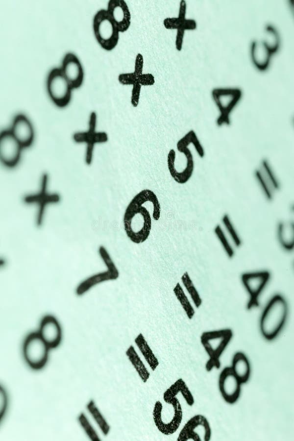 Multiplication Table As a Background. Macro Stock Photo - Image of ...