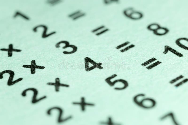 Multiplication Table As a Background. Macro Stock Photo - Image of ...