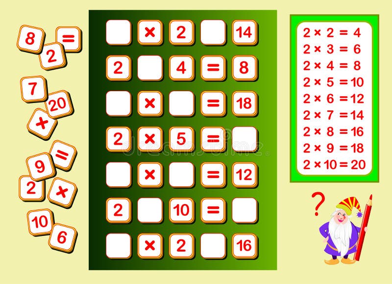 Multiplication Table 2 Stock Illustrations – 45 Multiplication Table 2 ...
