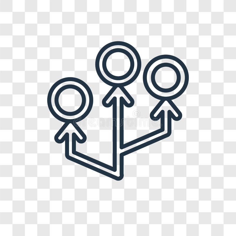 Multiply Concept Vector Linear Icon Isolated on Transparent Back Stock ...