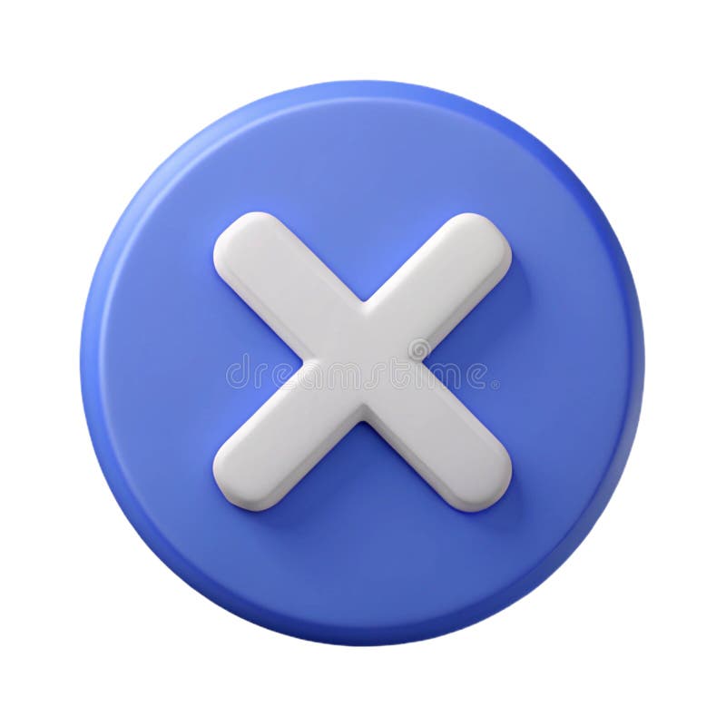 Multiply 3d Icon Button in a Round Circle Math Symbol Cpipping Path Cut ...