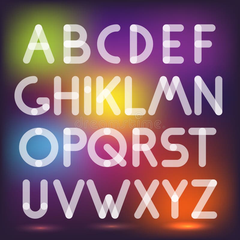 Multiply Geometric Elements Letters Stock Vector - Illustration of ...