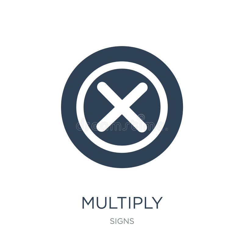 Multiply Icon in Trendy Design Style. Multiply Icon Isolated on White ...