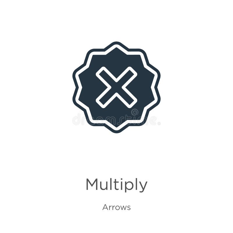 Multiply Icon Vector. Trendy Flat Multiply Icon from Arrows Collection ...