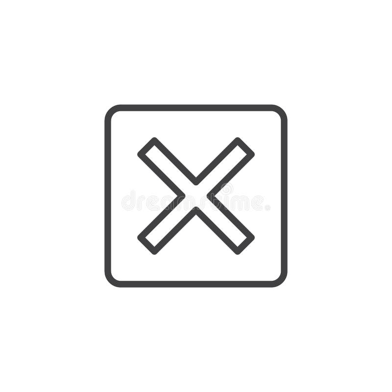 Multiply outline icon stock vector. Illustration of math - 130157255