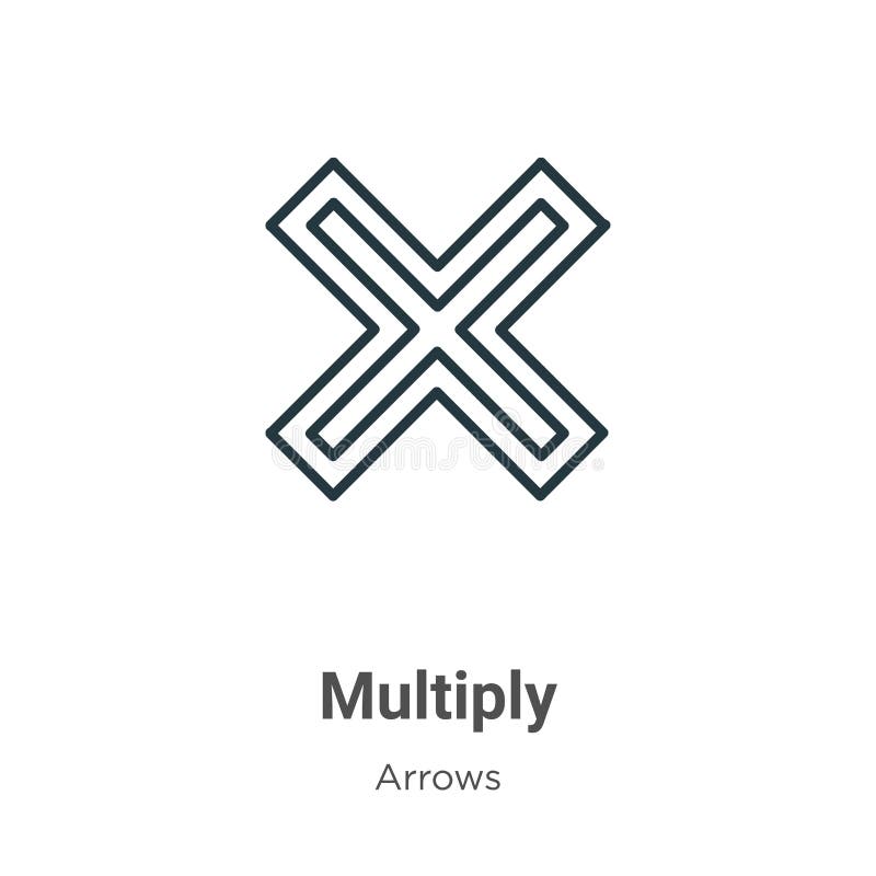 Multiply Icon Vector Sign And Symbol Isolated On White Background ...
