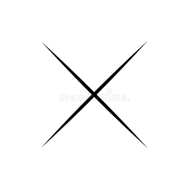 Multiply Vector Icon, Outline Style, Isolated on White Background ...