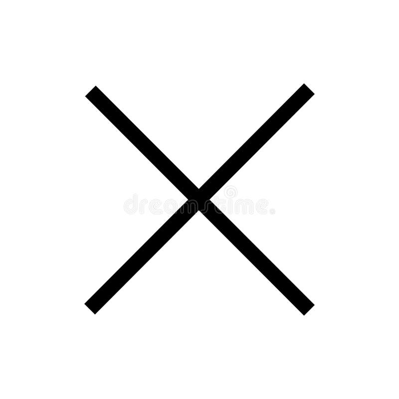 Multiply Vector Icon, Outline Style, Isolated on White Background ...