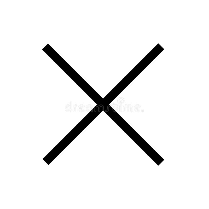 Multiply Vector Icon, Outline Style, Isolated on White Background ...