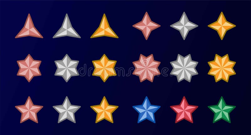 Multi Point Star stock illustration. Illustration of bestseller - 28629524