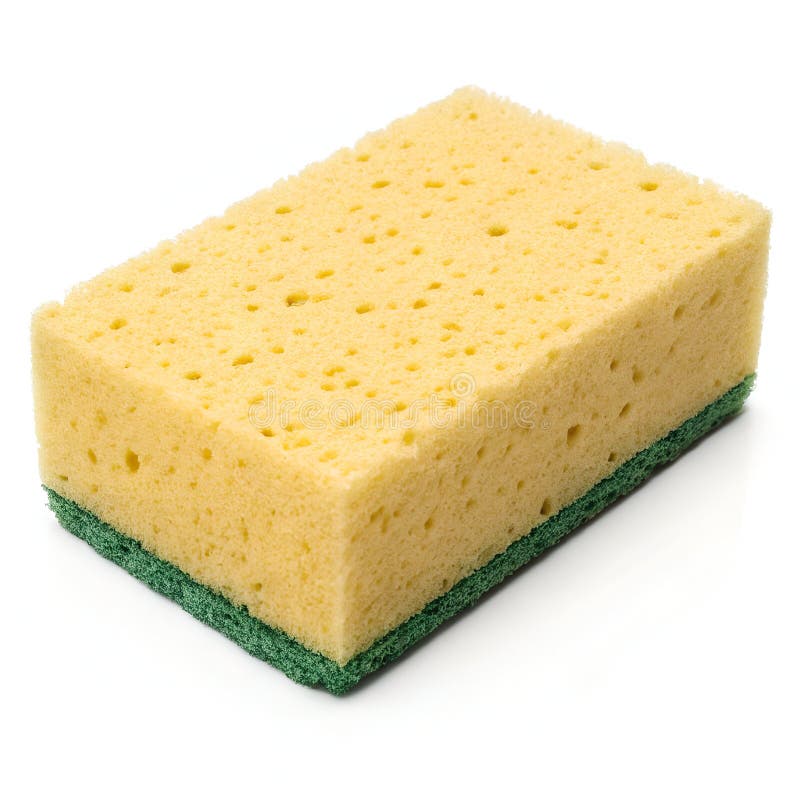 Multipurpose Cleaning Sponge Isolated on White Background Stock ...
