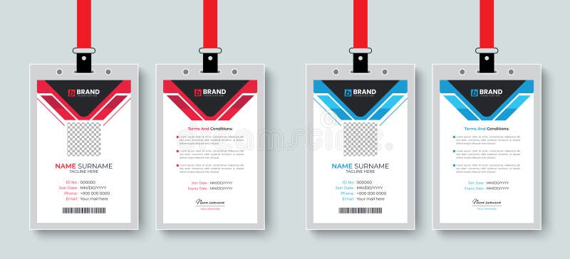 Multipurpose Corporate Modern Office Employee Id Card or Identity Card ...