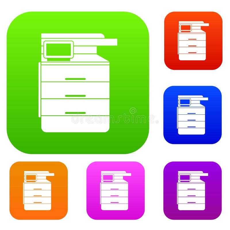Multipurpose Device, Fax, Copier and Scanner Set Collection Stock ...