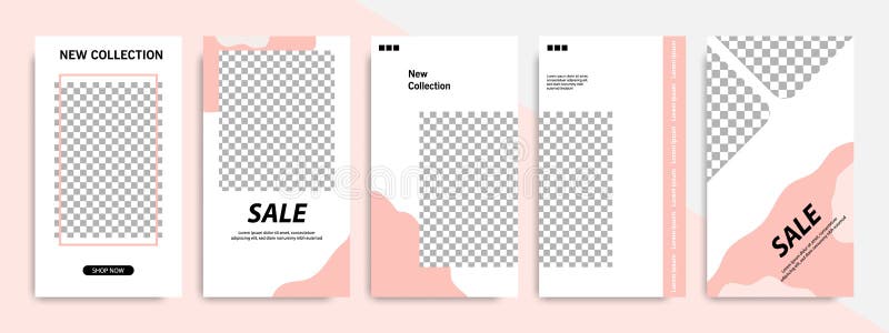 Minimal Abstract Geometric Instagram Layout Banner Template in Peach ...