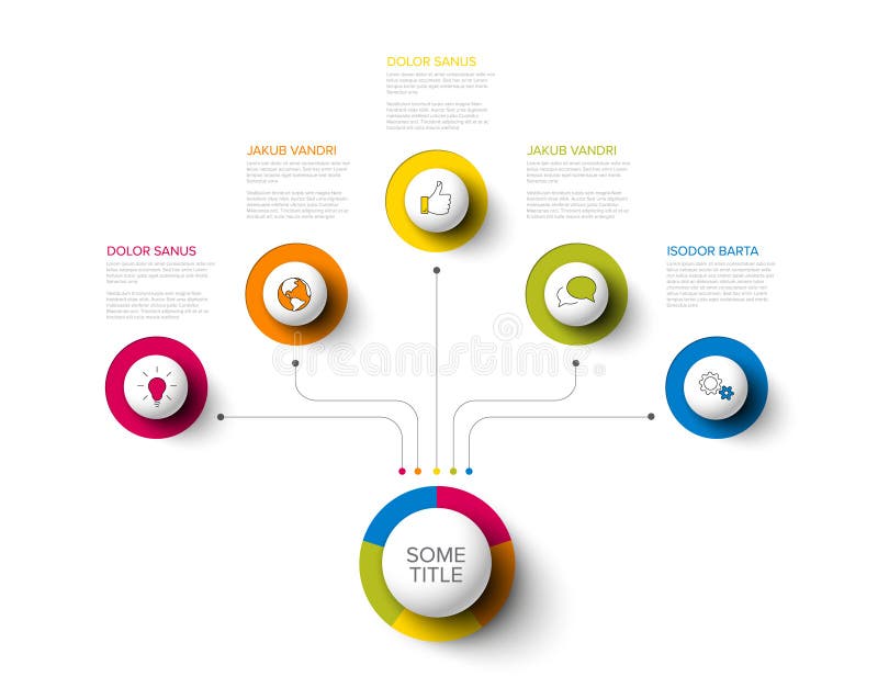 Multipurpose Infographic Template with Five Sphere Elements Above Big ... Multipurpose Infographic Template with Five Sphere Elements Above Big ...