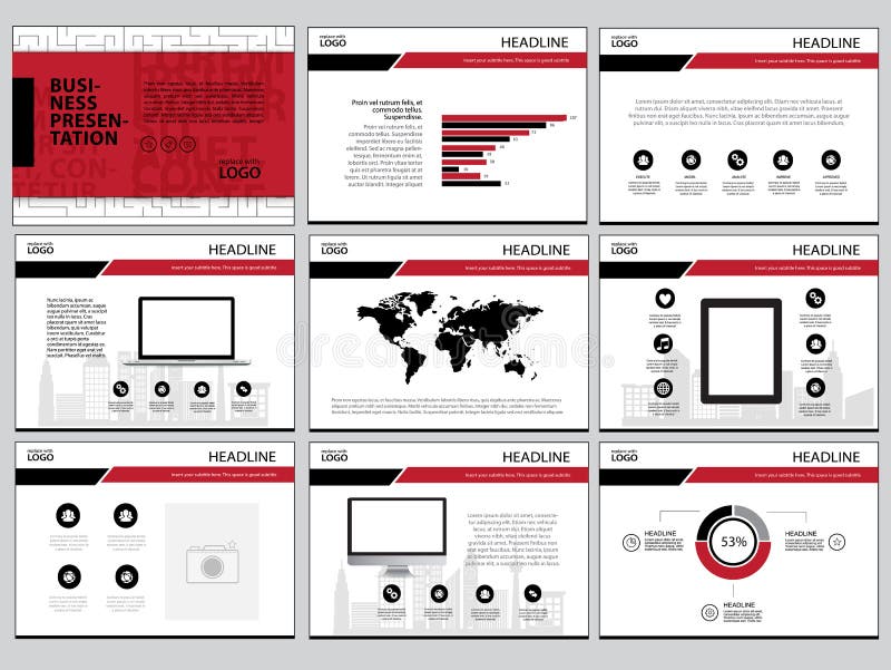 Multipurpose Template for Presentation Slides with Graphs and Charts ...