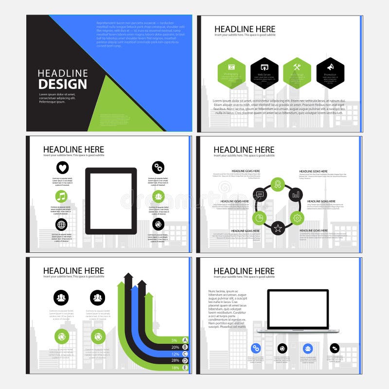 Multipurpose Template for Presentation Slides with Graphs and Charts ...