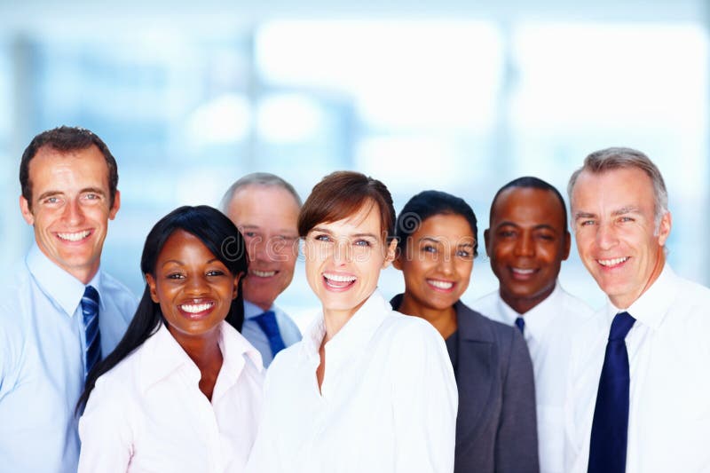 Multiracial Business Colleagues Posing for a Photograph. Group of ...