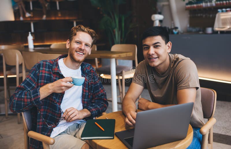 Multiracial Business Men Working in Office Space Stock Image - Image of ...
