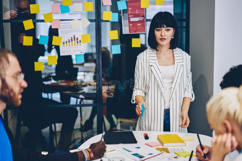 Multiracial Crew of Skilled Clever Students Cooperating on Project and ...