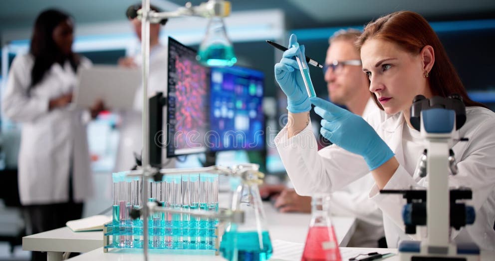 Multiracial Doctors in Laboratory Analyzing Data Stock Image - Image of ...