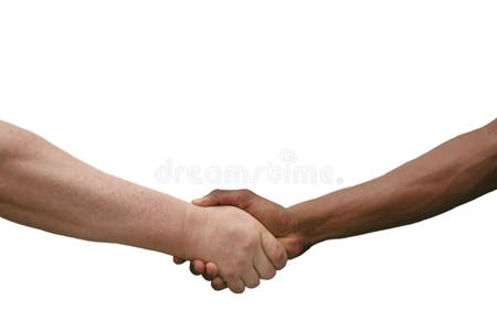 Multiracial Handshake Isolated on White Stock Image - Image of ...