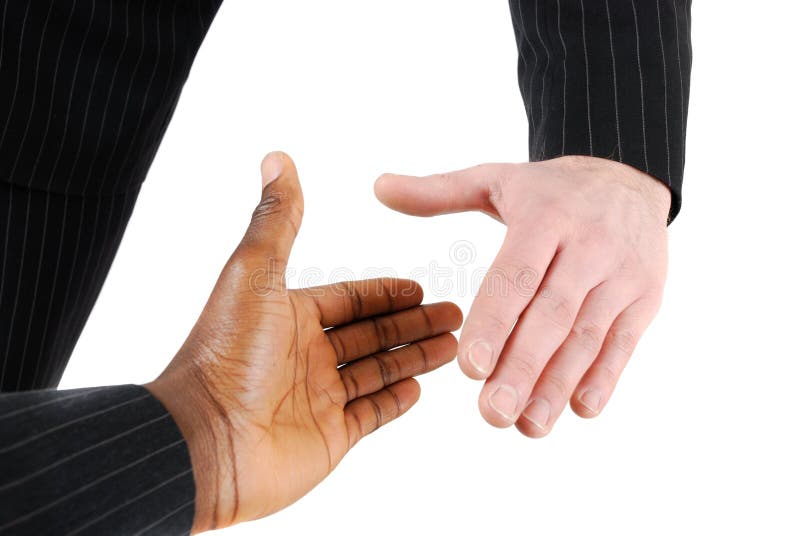 Multiracial Handshake between Two Business Men Stock Image - Image of ...