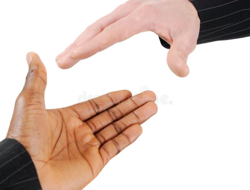 Multiracial Handshake between Two Business Men Stock Photo - Image of ...