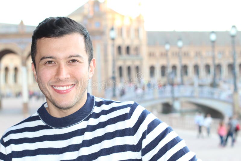 Multiracial Male Smiling with Copy Space Stock Image - Image of ...